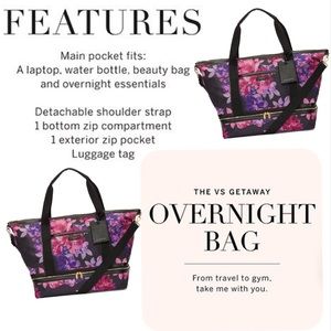 Victoria's Secret | Bags | Victorias Secret Pink Floral Getaway ...